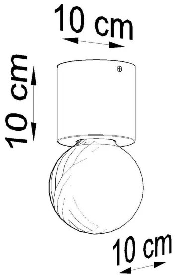 Sollux SL.0678 - Stropní svítidlo SALGADO 1xE27/60W/230V beton