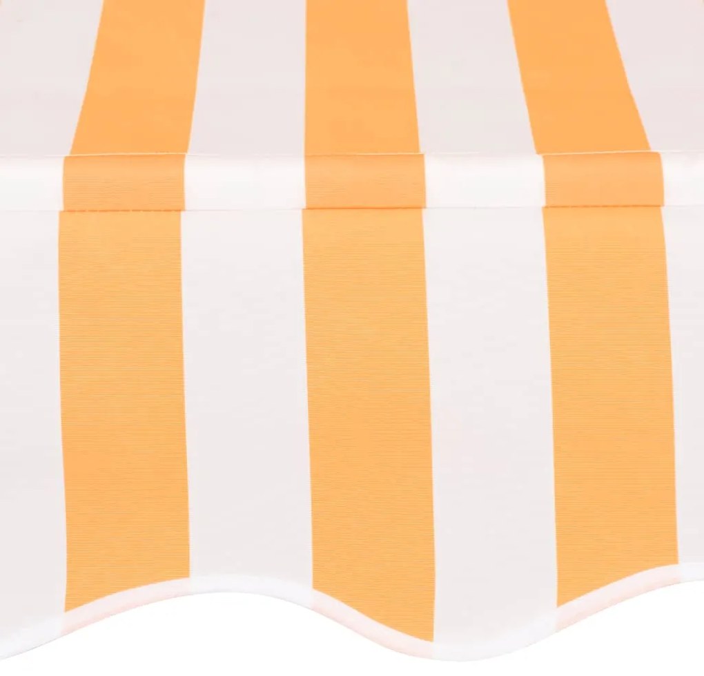 vidaXL Ručně zatahovací markýza 100 cm oranžovo-bílé pruhy