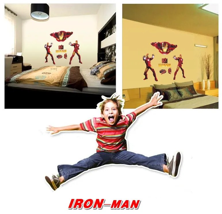 Živá Zeď 3D Samolepka na zeď Iron Man