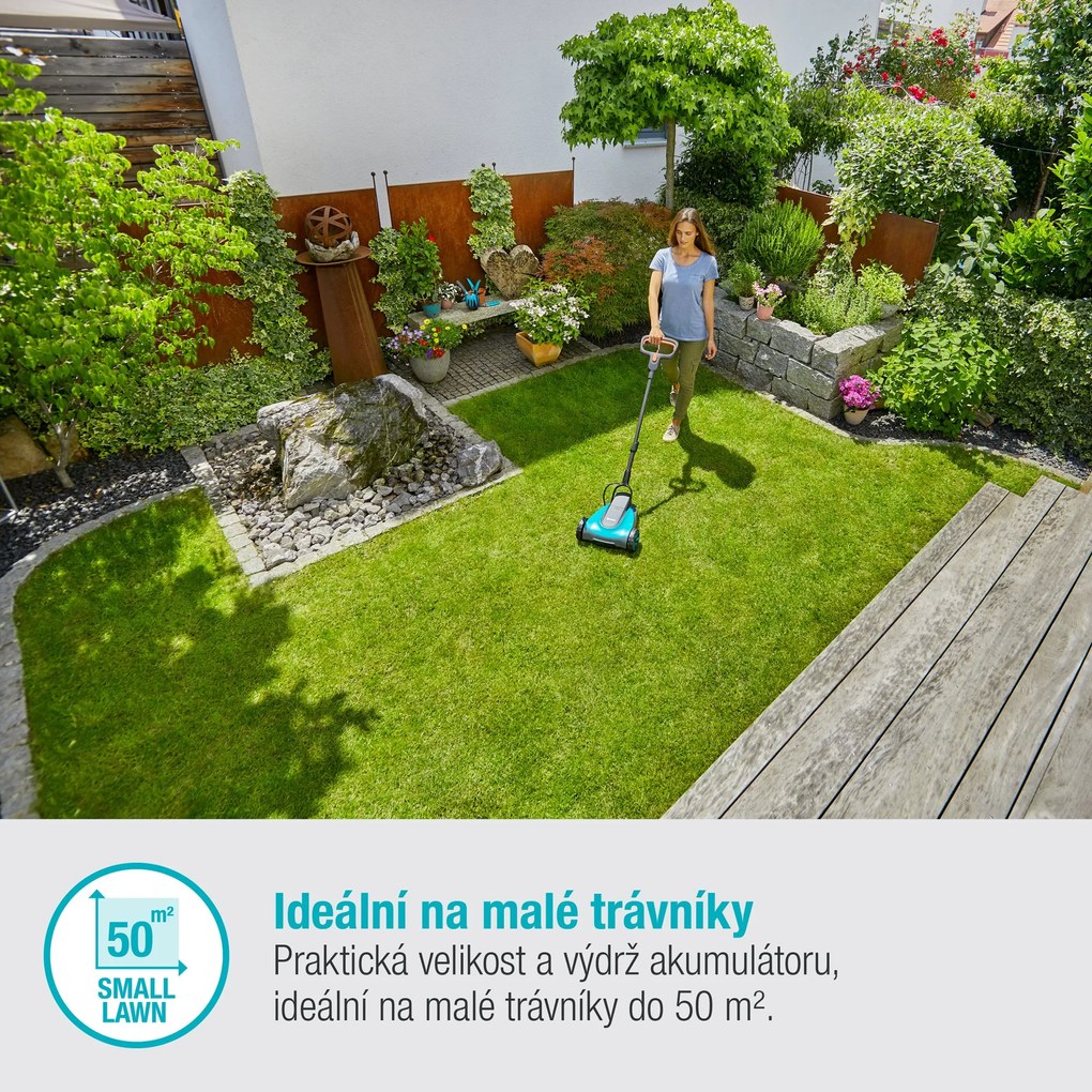 Aku sekačka HandyMower 22/18V P4A Gardena 14620-55