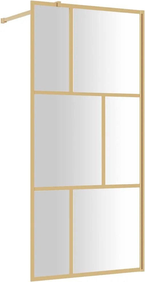 Zástěna do průchozí sprchy čiré ESG sklo zlatá 80 x 195 cm 154953