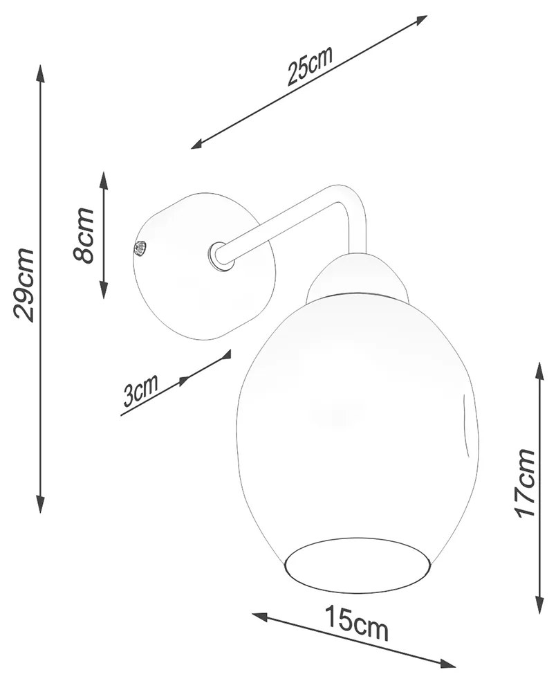 Sollux Lighting Nástěnné svítidlo FILLAN 1 Černá