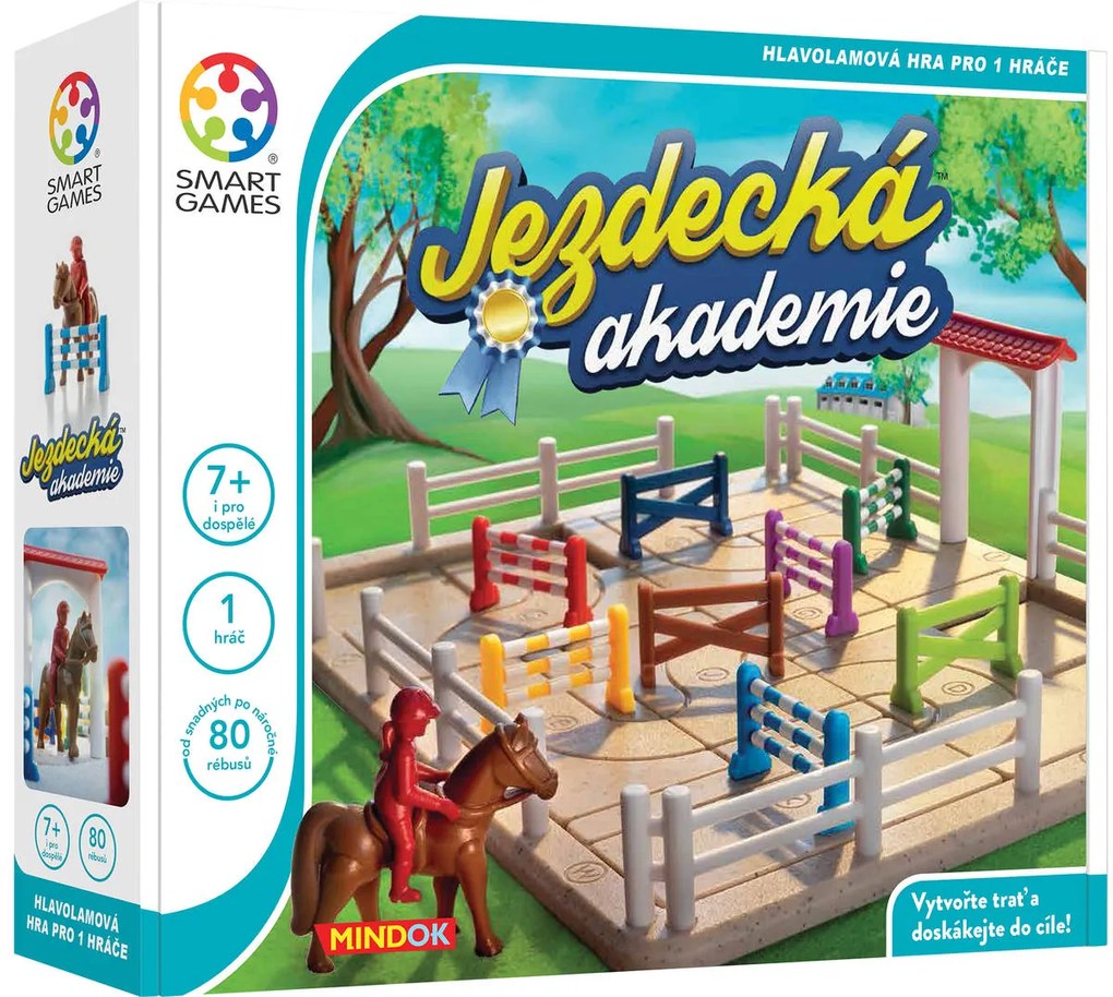 MINDOK HRA Smart Jezdecká akademie 80 rébusů hlavolamy mn555