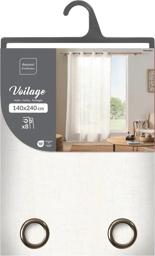 Bílý závěs 140x240 cm Yoko – douceur d'intérieur