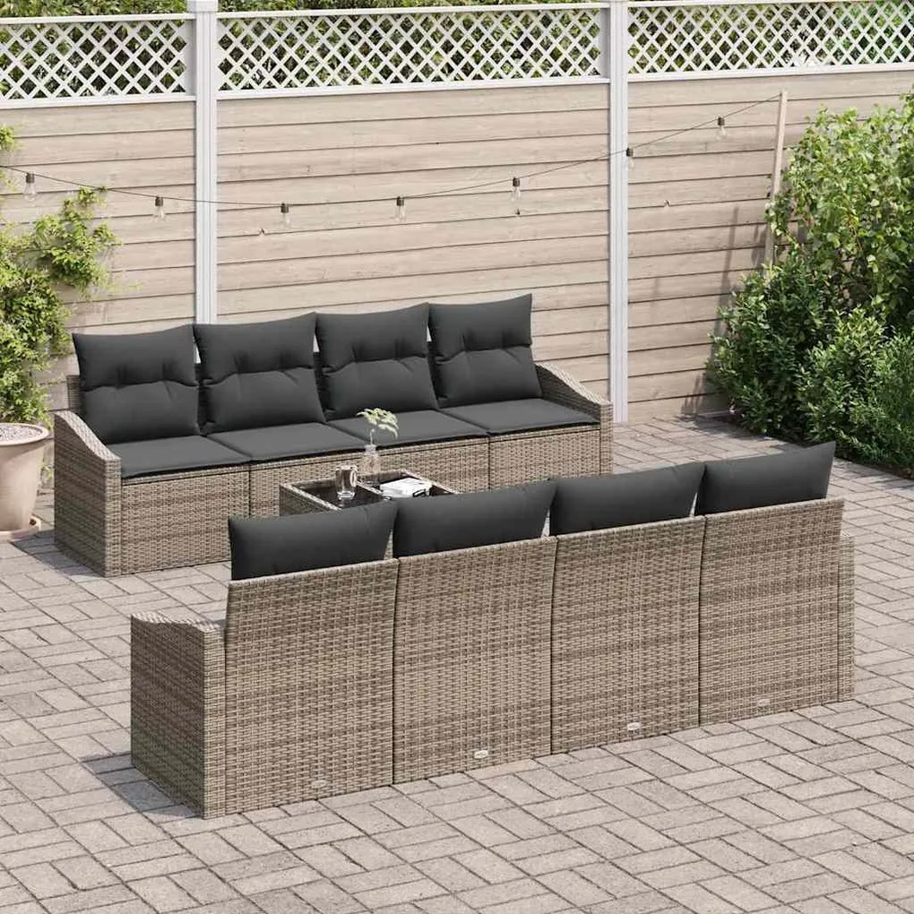 Set pohovek 7 ks Šedá polyratan 3355318