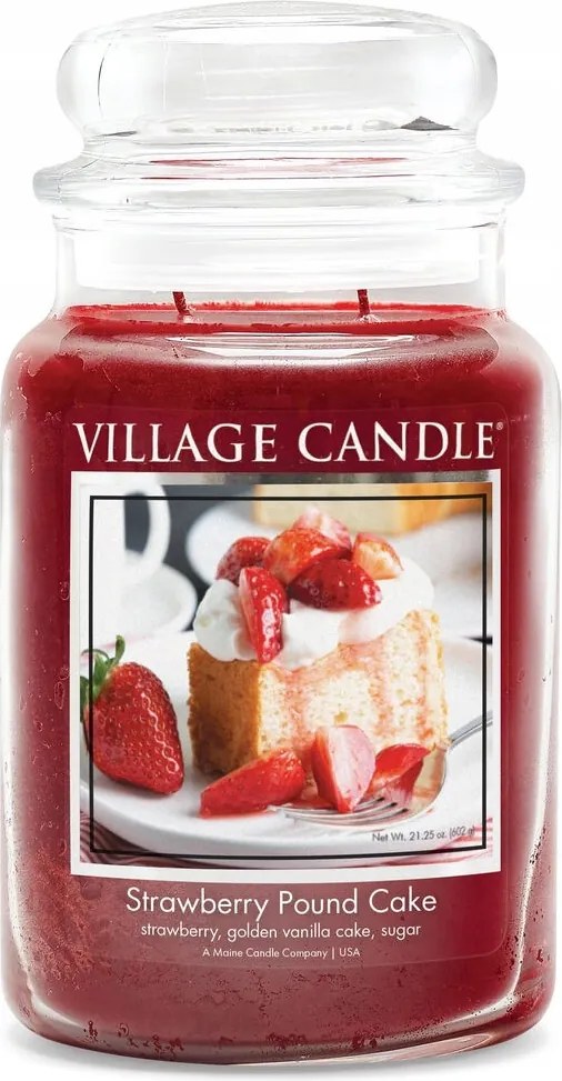 Velká svíčka Strawberry Pound Cake Village Candle