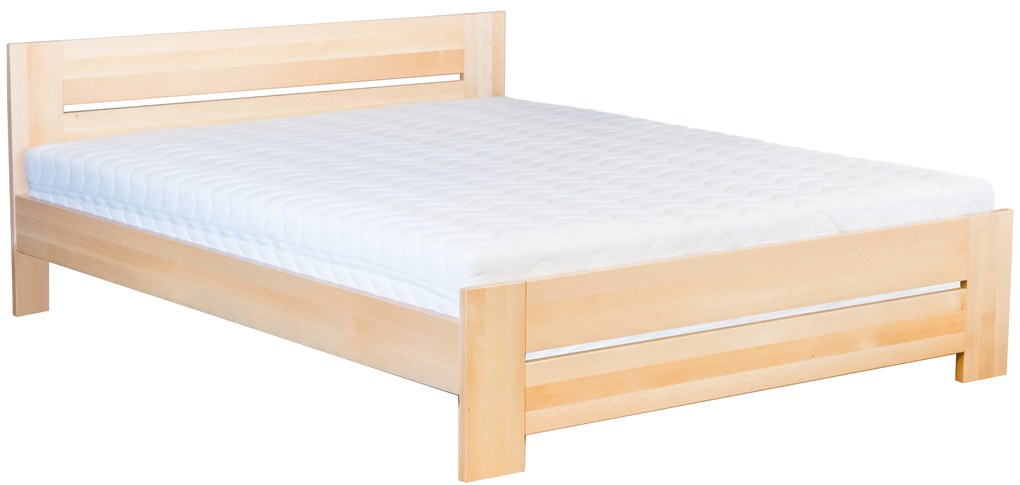 Drewmax LK199 120x200 cm dřevěná postel masiv buk dvojlůžko