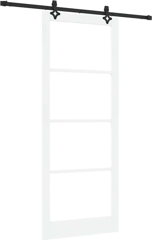 Posuvné dveře ORKDAL 93 x 232 cm Masivní borové dřevo a sklo 3332180