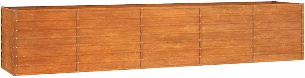 Zahradní vyvýšený záhon rezavý 400 x 80 x 77 cm cortenová ocel 151965
