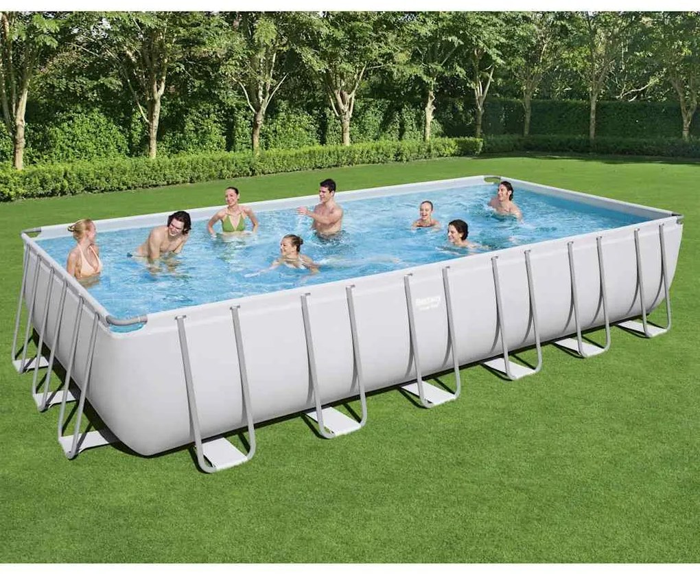 Bestway Bazénový set Power Steel obdélníkový 732 x 366 x 132 cm