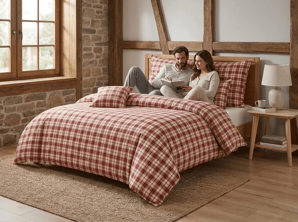 Povlečení z mikrovlákna TARTAN HEART barevné Rozměr povlečení: 70 x 90 cm | 140 x 220 cm