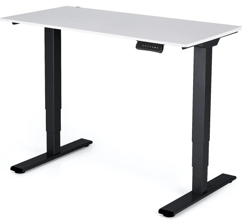 Polohovatelný stůl Liftor 3segmentové nohy černé,   deska 1180 x 600 x 18 mm bílá