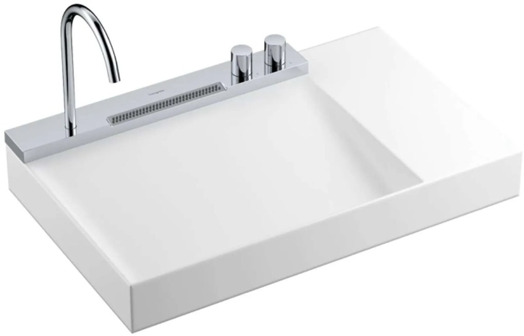 Hansgrohe Avalegra - Umyvadlo 78x48 cm, s termostatickou baterií a sprškou, 2 proudy, bez přepadu, chrom 22473000
