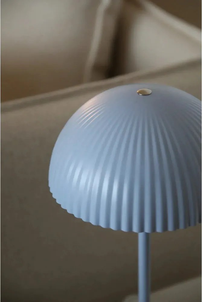 Modrá kovová stolní lampa s kovovým stínidlem (výška 33,5 cm) Zin – Markslöjd