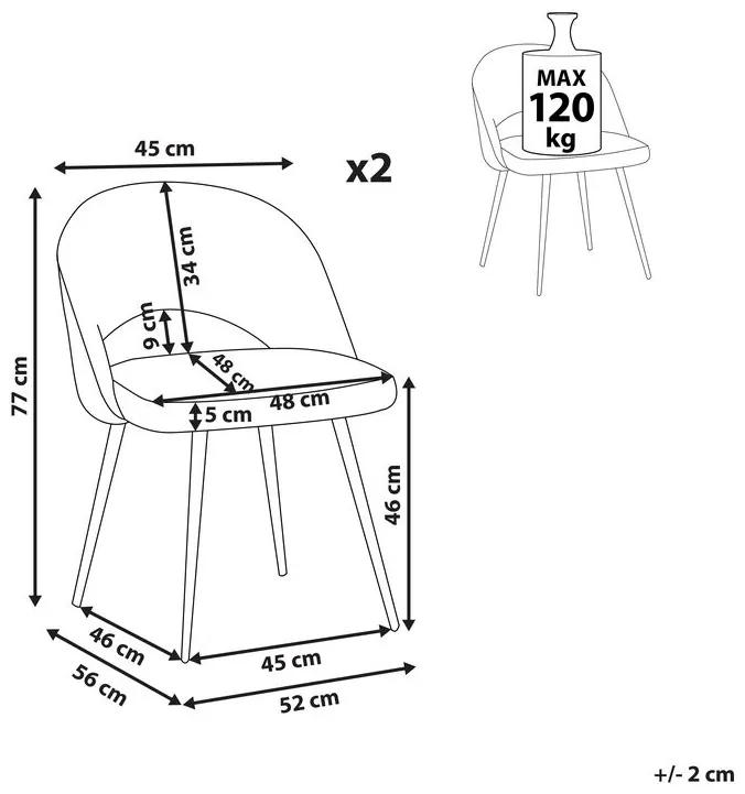 Set 2 ks. jídelních židlí VIVANI (světle šedá). 1022807