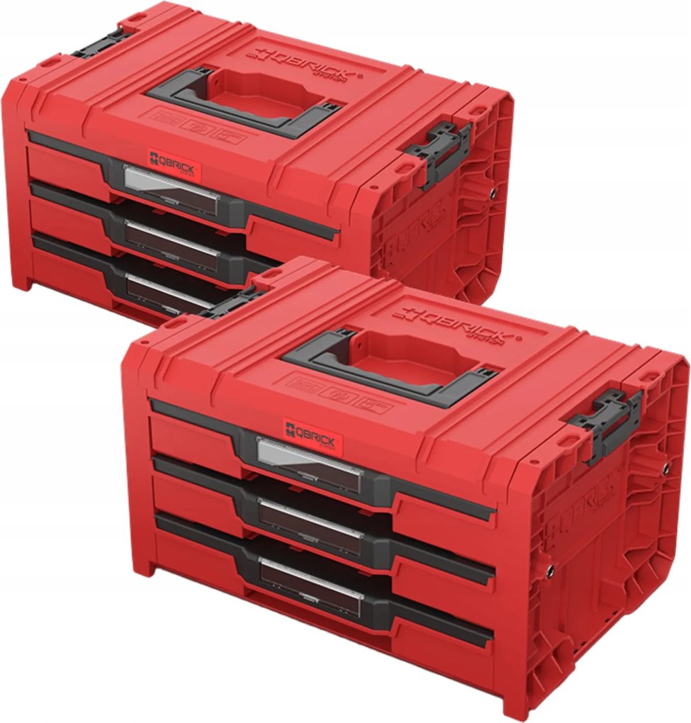 Qbrick System Pro Drawer 3 Toolbox 2.0 ExpertRED UltraHDCustom x2