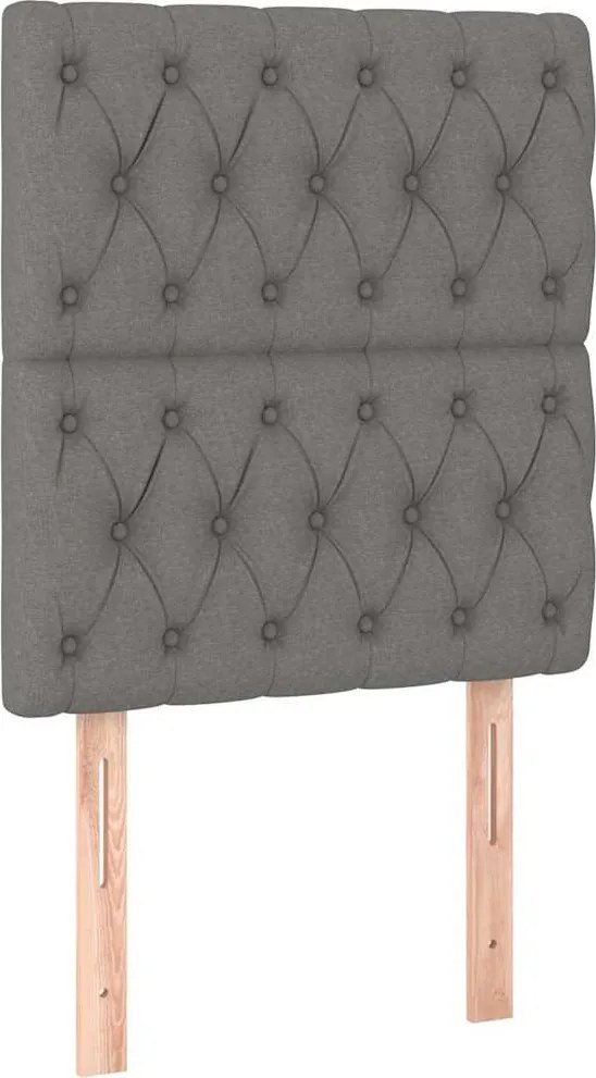 Box spring postel s matrací tmavě šedá 80 x 200 cm textil 3128158