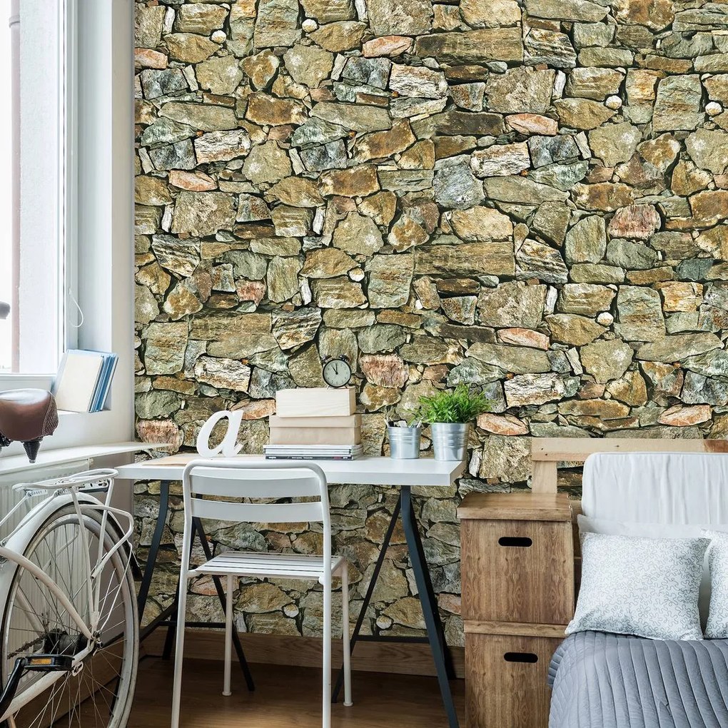 Fototapeta - Stone Wall Rock (152,5x104 cm)