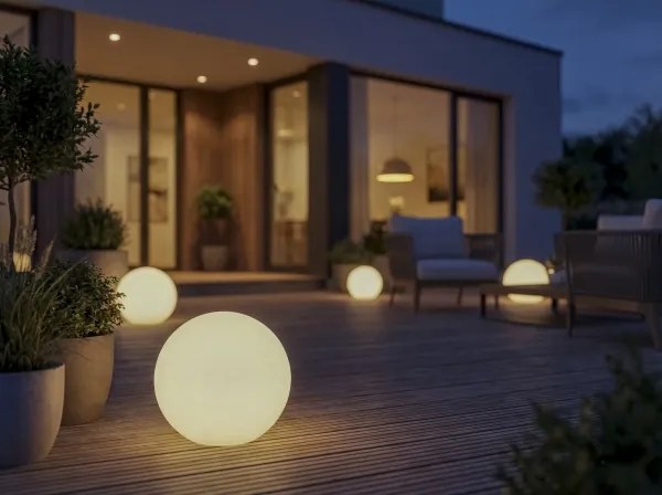 Kanlux 45930 - Venkovní lampa STONO 1xE27/15W/230V pr. 20 cm IP65 bílá