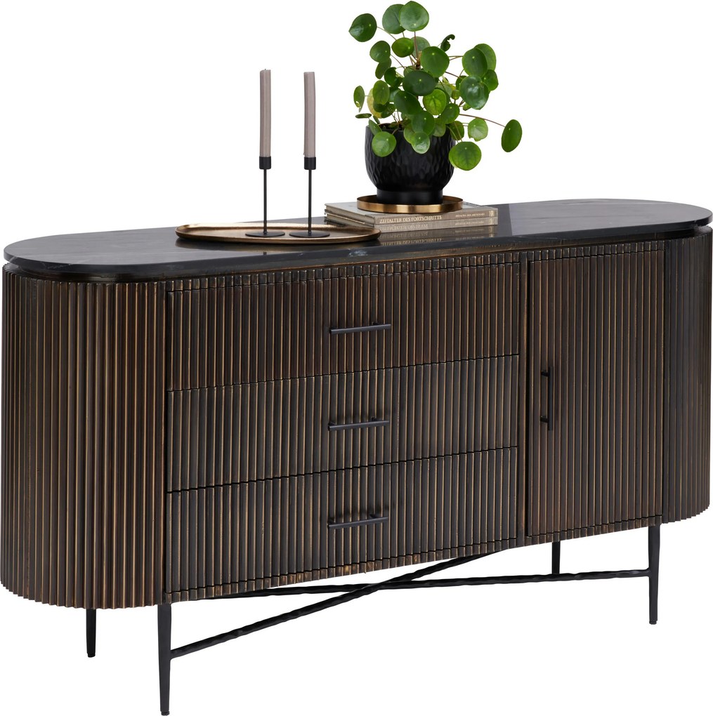 XXXLutz ŠIROKÁ KOMODA, barvy mosazi, 150/80/40 cm Ambia Home - Komody na nožičkách - 000204001001