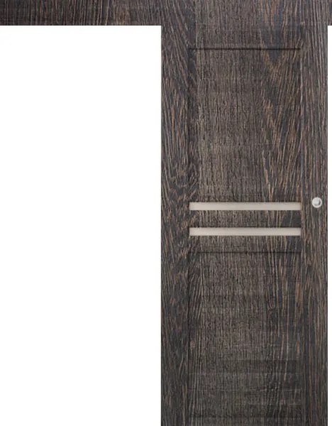 posuvné interiérové dveře na stěnu vasco doors MADERA model 4 Průchozí rozměr: 70 x 197 cm, Orientace dveří: Levé dveře, Dekor: Bílá