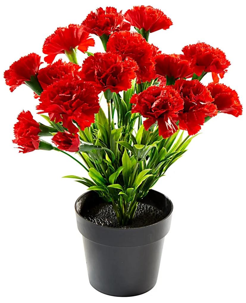 Die moderne Hausfrau Umělá květina Karafiát, červený