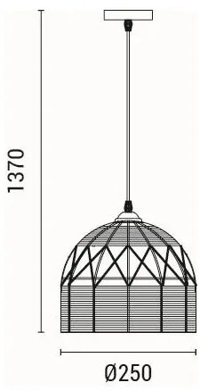 Lustr na lanku HELIOS 1xE27/15W/230V béžová