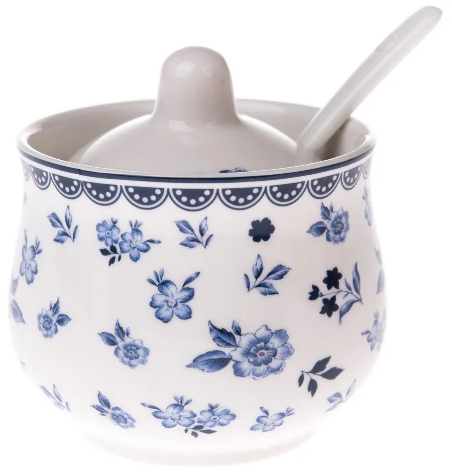 Porcelánová cukřenka se lžičkou Floral