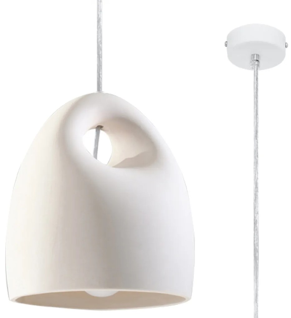 Sollux Lighting Keramická závěsná lampa BUKANO