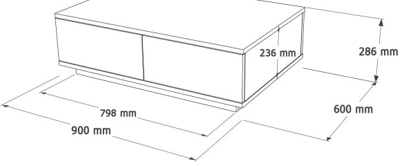 Konferenční stolek NEL borovice/antracit