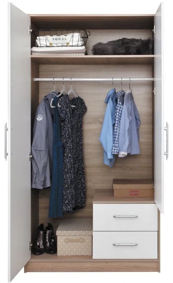 Sestava SMART B dub sonoma + bíly lux