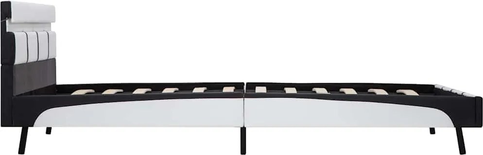 Rám postele s LED světlem bílý umělá kůže 140 x 200 cm 280299