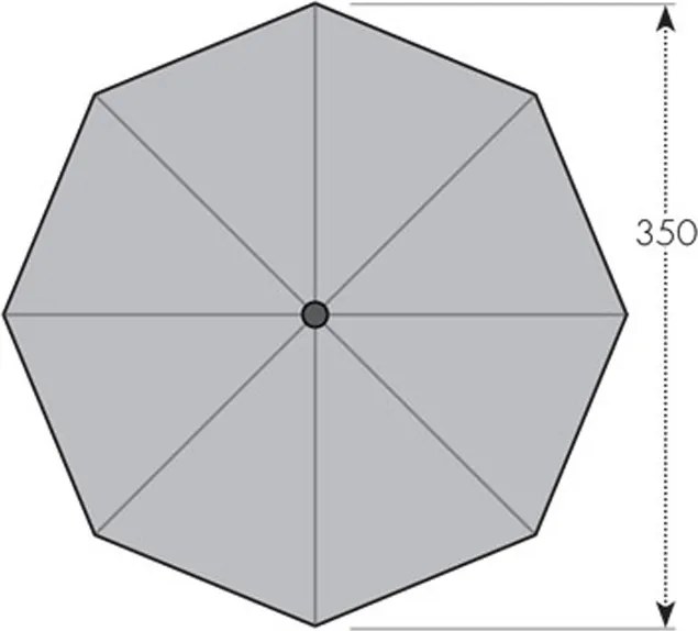 Doppler ALU WOOD 350 cm béžová