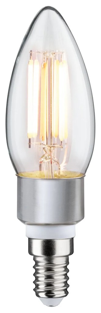 Paulmann 28777 LED žárovka Candle, 5W LED 1800 - 3000K dim-to-warm stmívatelná, výška 11,7cm