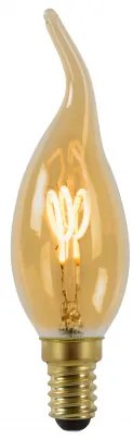 Lucide LED žárovka - okrasné vlákno - Ø 3,5 cm - stmívatelné - 1x3W 2200K - Jantarová 49036/03/62