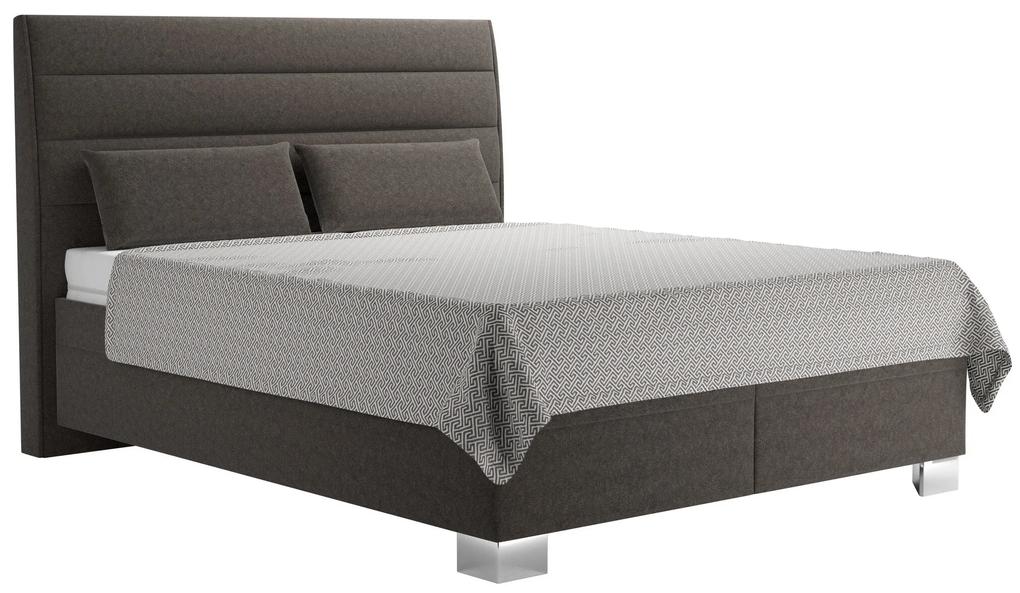 Manželská postel Brigita 160x200 tmavě šedá, bez matrace