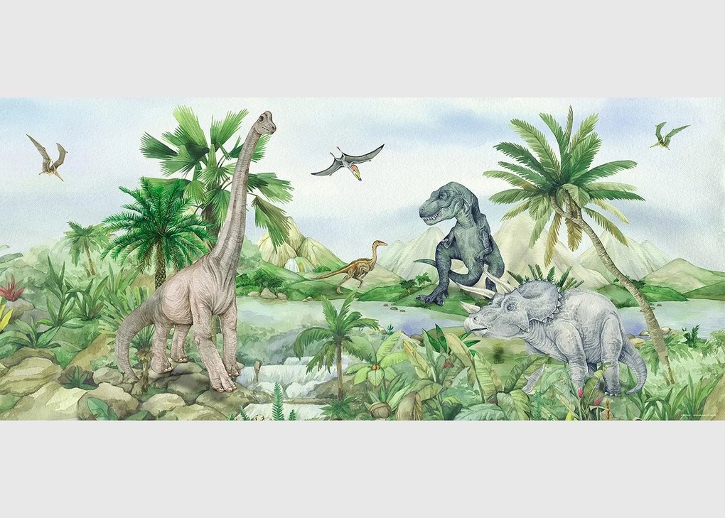 Dětská vliesová fototapeta na zed' Pradávný Svět | 170 x 75 cm | DFTDNH5505
