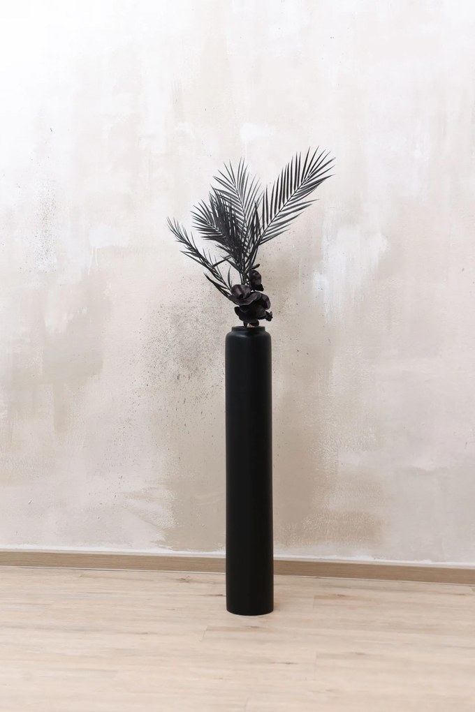 Váza DIRETO, sklolaminát, výška 80 cm, černý mat