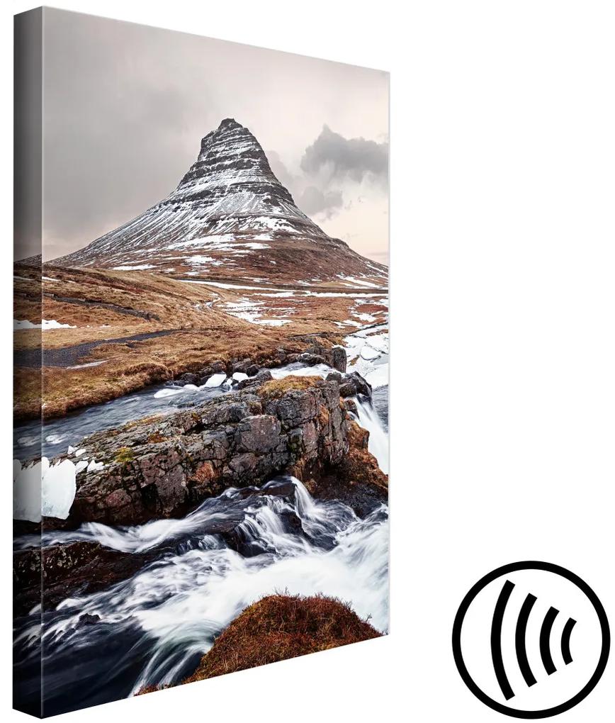 Obraz Kirkjufell (1-dílný) svislý - krajina vody a hor