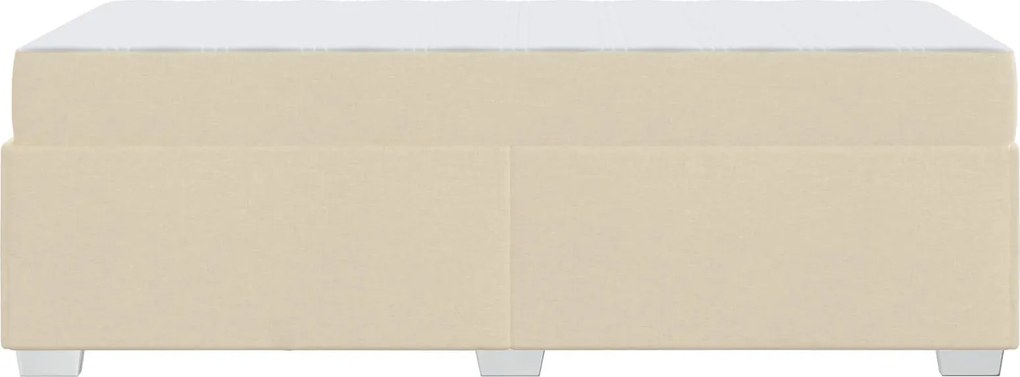 Rám postele s matrací Krémová 90 x 190 cm textil 3399157