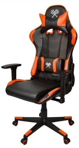 Malatec 9007 Herní židle LED, černo oranžová