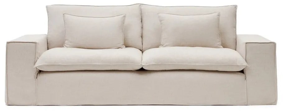 Béžová lněná pohovka 280 cm Anarela – Kave Home