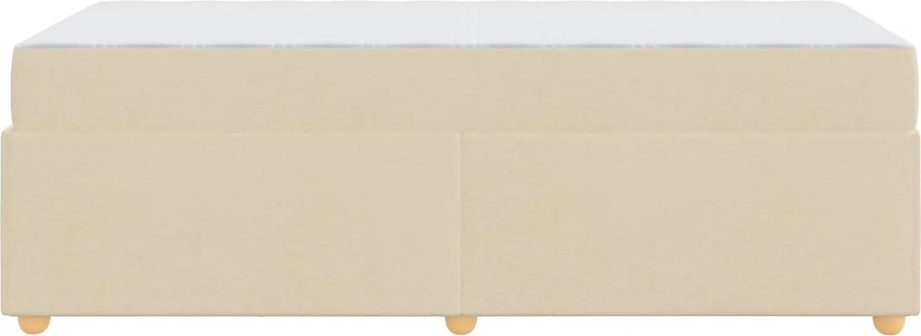 Rám postele s matrací Krémová 80 x 200 cm textil 3399319