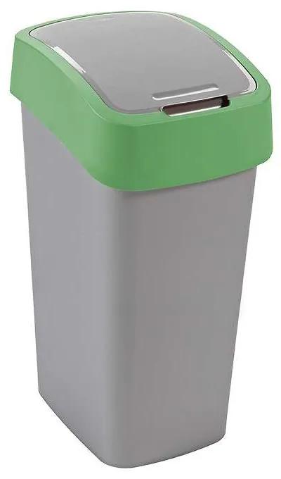 Odpadkový koš Curver Flipbin 50l stříbrná/zelená 02172-P80