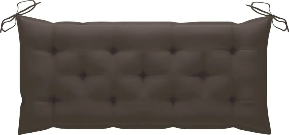 Skládací zahradní lavice s poduškou 118 cm bambus 3063872