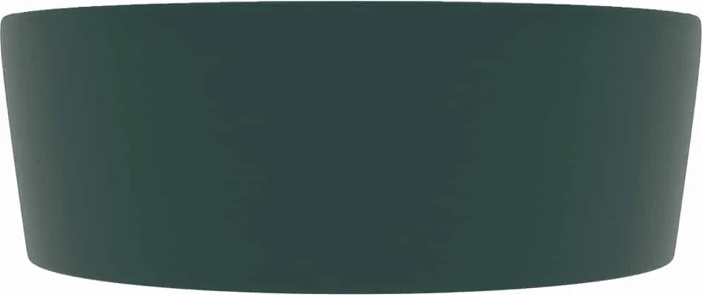 Luxusní umyvadlo přepad matné tmavě zelené 36 x 13 cm keramické 147036