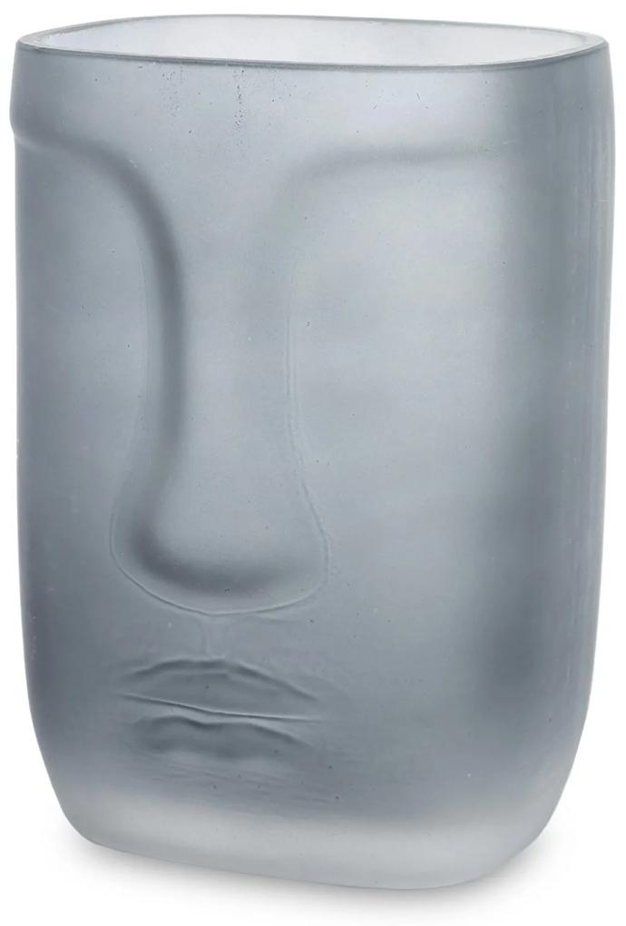 Skleněná váza obličej 15 cm 144340