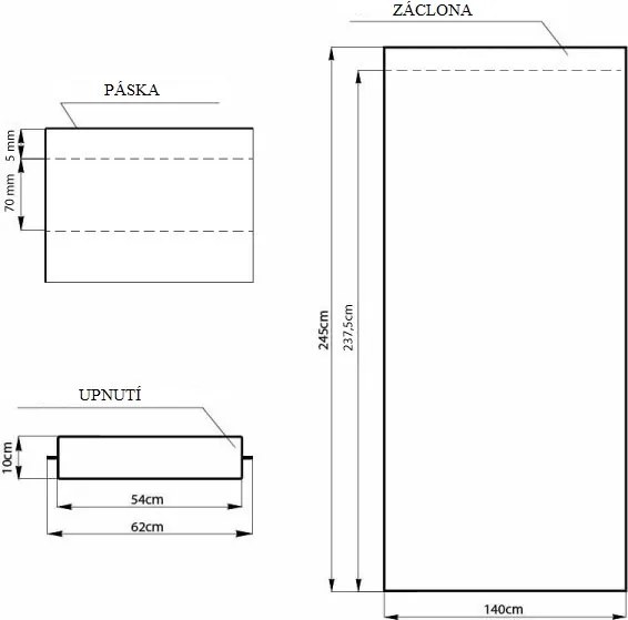 Závěs AmeliaHome Blackout s multifunkční páskou 140x245 cm ocelově šedý