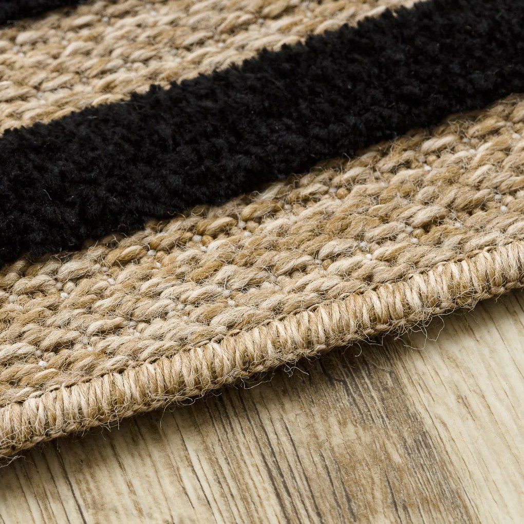 Dywany Łuszczów, Kusový koberec Spark 0687 beige/black, 160x220, béžová, chodba / předsíň