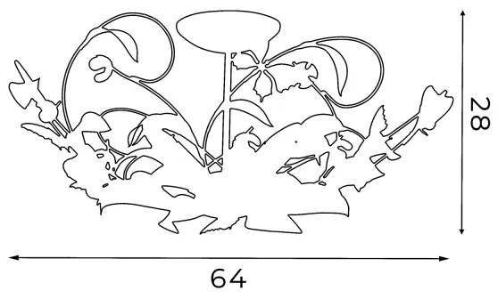 Přisazený lustr SUMMER 3xE14/60W/230V